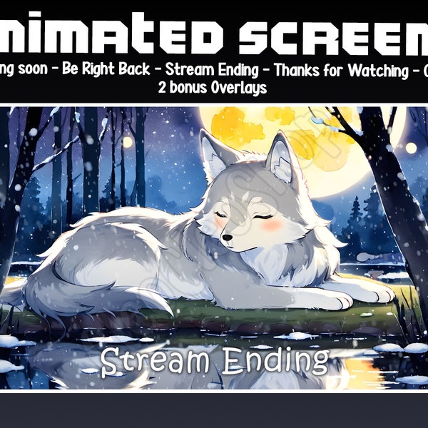 Wolf Animated Twitch Backgrounds - Etsy