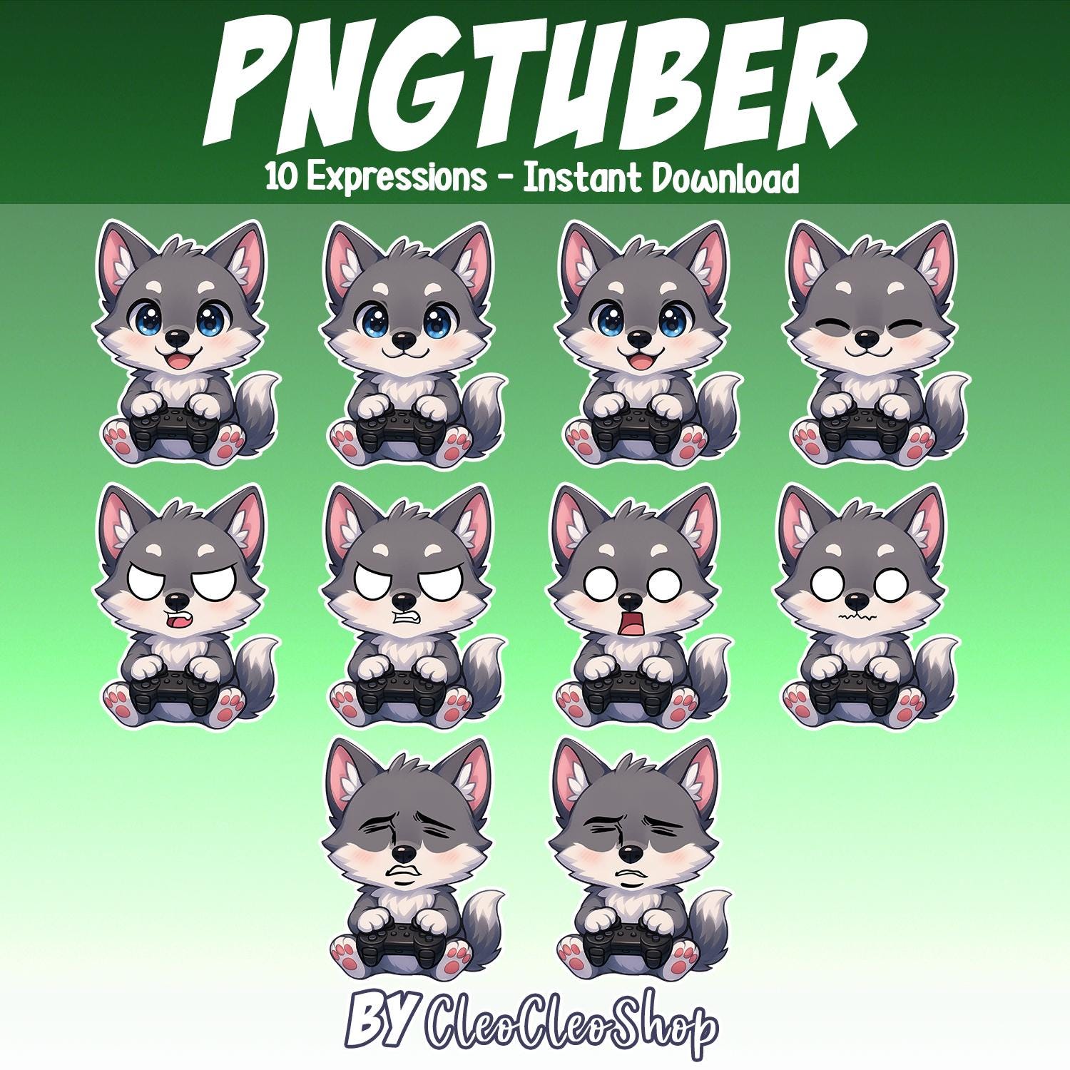 Cute Wolf Pet Pngtuber - Wild Cute Animated Vtuber Stream 10 ...