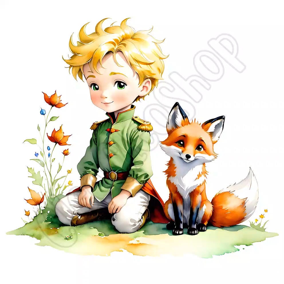 Watercolor Cute Little Prince - Clipart Bundle, 12 High-quality Pngs ...
