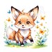 Cute Watercolor Fox Clipart Bundle, 14 High-quality Pngs, Nursery Decor ...