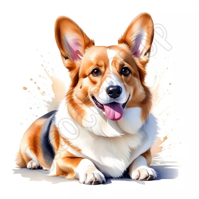 Corgi Dog Clipart Bundle, 15 High-quality Pngs, Wall Art, Paper Craft ...