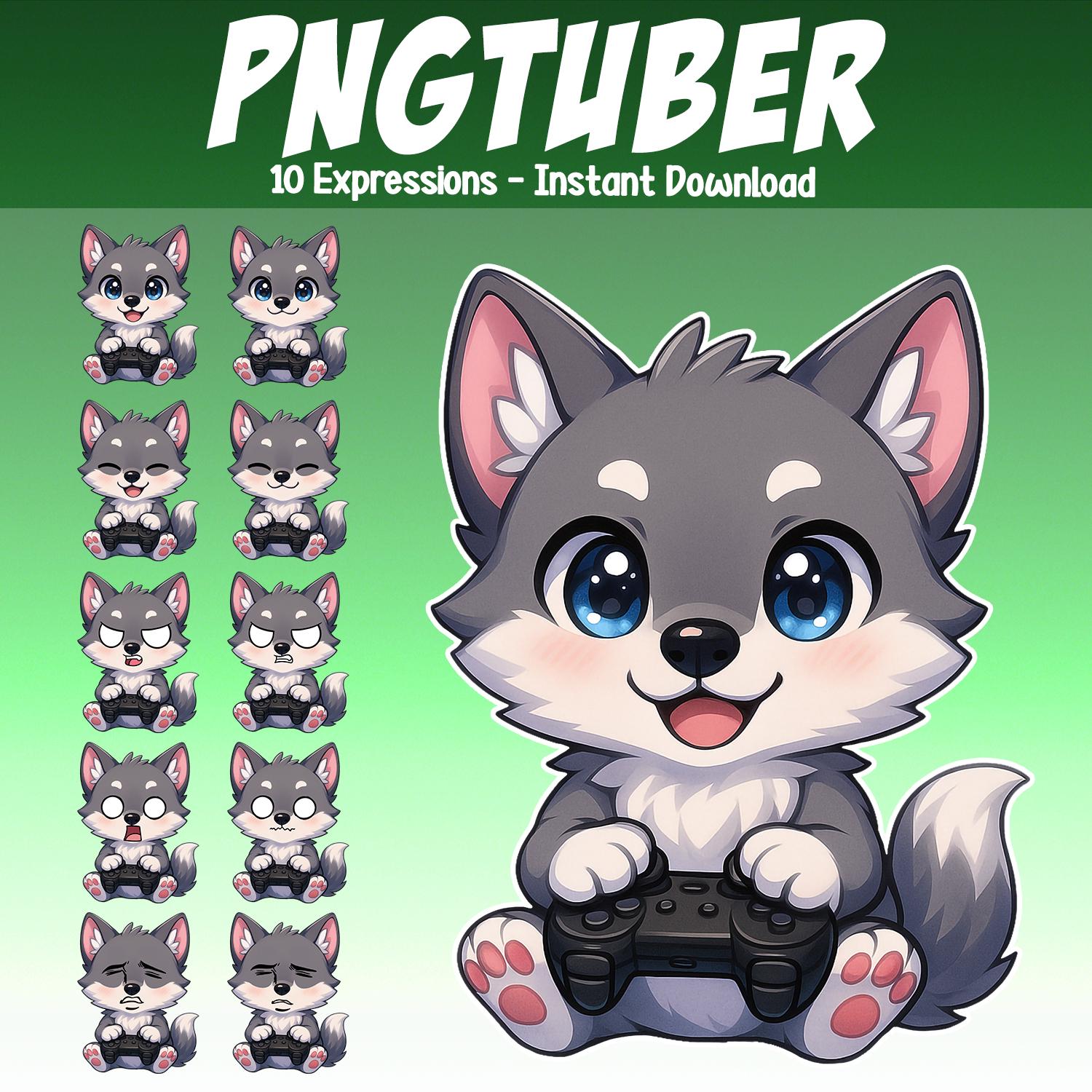 Cute Wolf Pet Pngtuber - Wild Cute Animated Vtuber Stream 10 ...