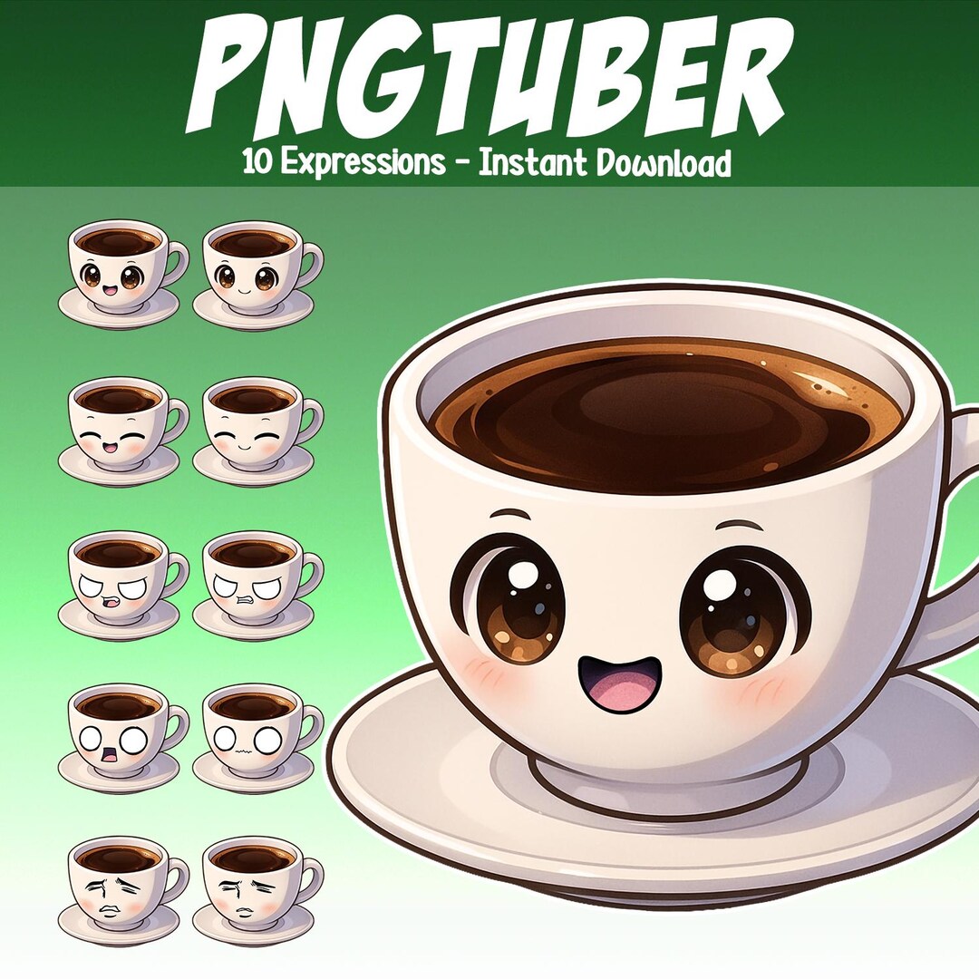 Cute Cozy Coffee Pngtuber - Drink Animated Vtuber Stream - 10 ...