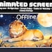 Cute Lion Animated Savana Twitch Stream 5 Screens and 2 Overlays ...