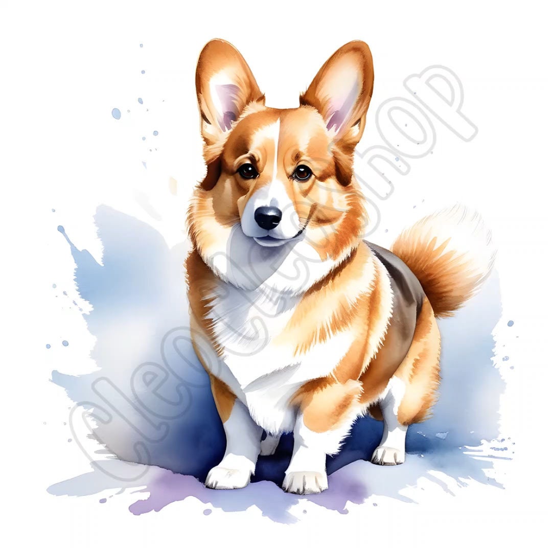 Corgi Dog Clipart Bundle, 15 High-quality Pngs, Wall Art, Paper Craft ...