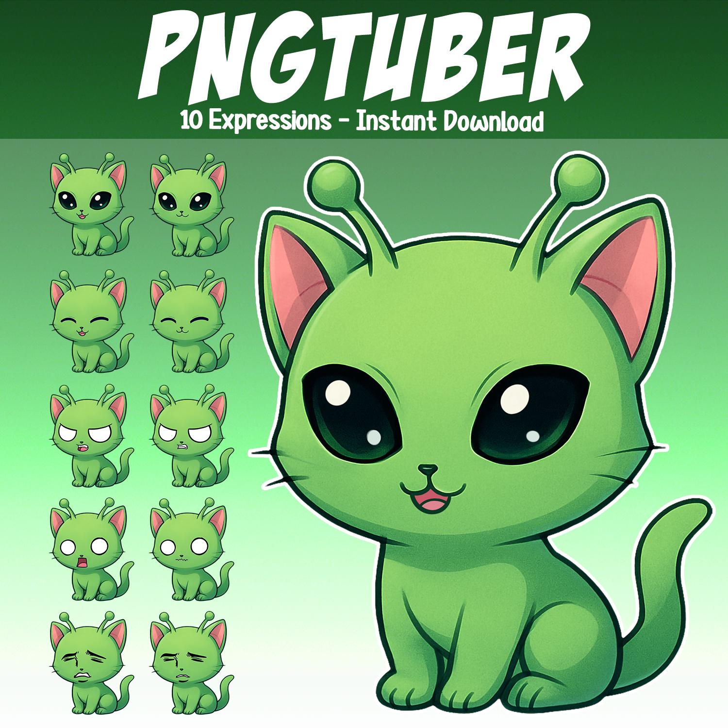 Cute Alien Kitty Cat Pet Pngtuber - Animated Vtuber Stream 10 ...