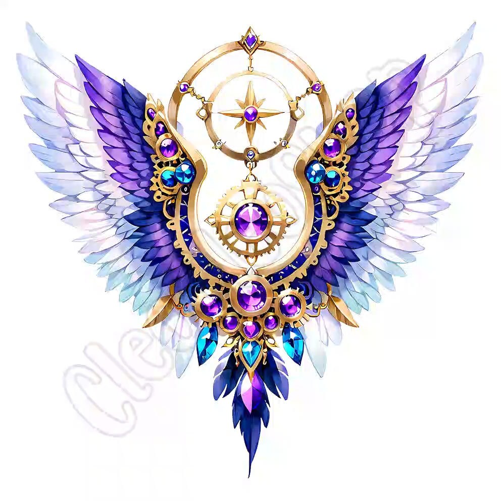 Watercolor Magical Angel Wing - Clipart Bundle, 18 High-quality Pngs ...