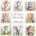 Cute Watercolor Safari Clipart Bundle, 10 High-quality Pngs, Nursery ...