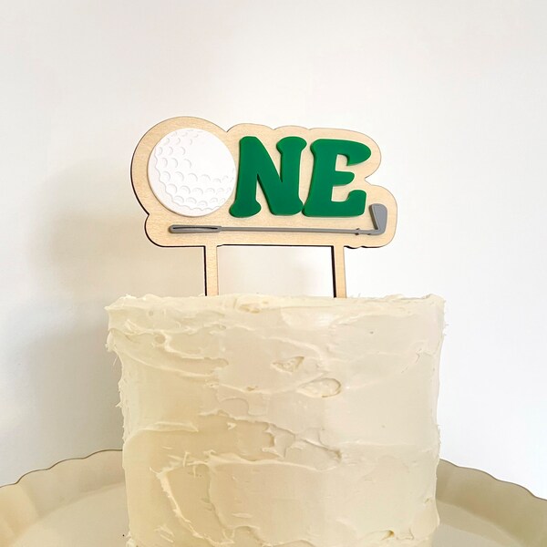 Golf one birthday cake topper - Etsy France