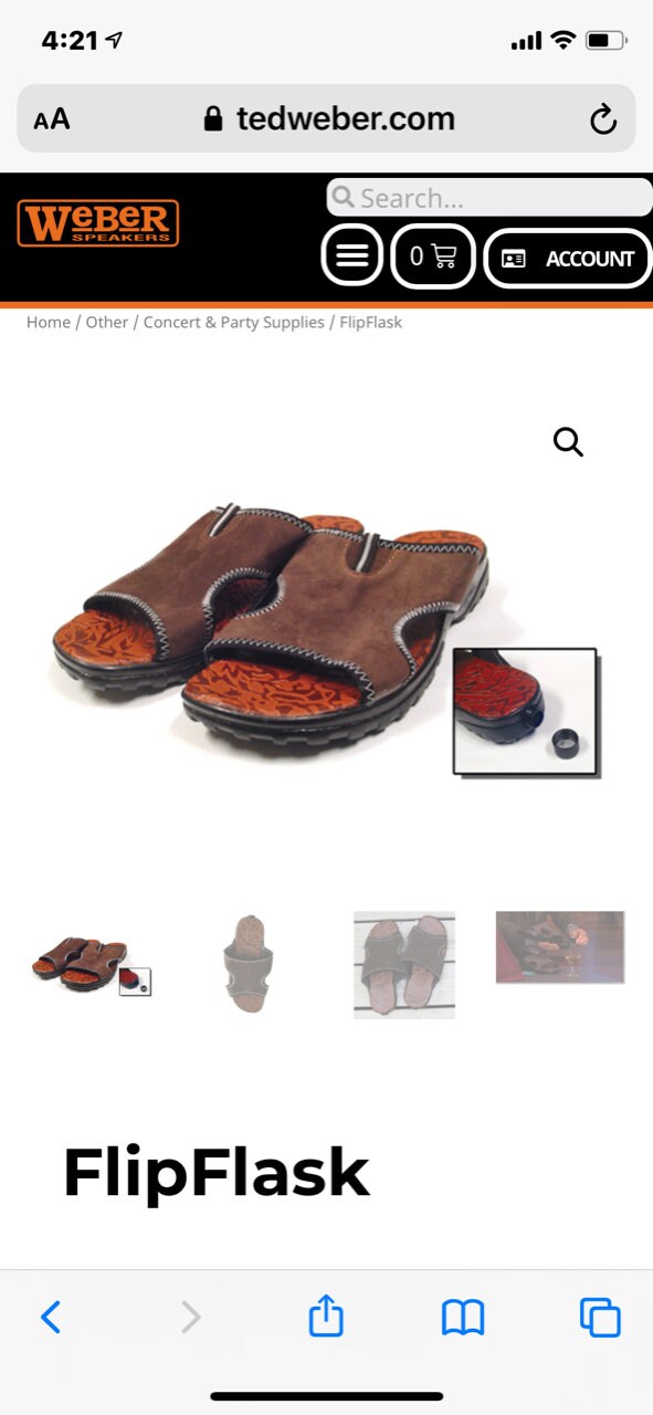 Flipflask Sandals, "there's A Party in Every Pair" Sandals With Flasks ...