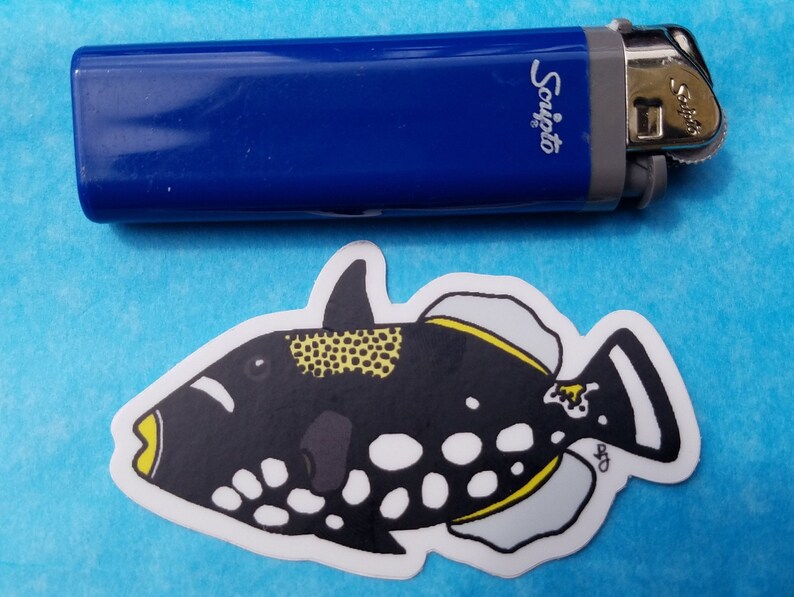 Clown Triggerfish Sticker Saltwater Fish Weatherproof Vinyl Durable - Etsy