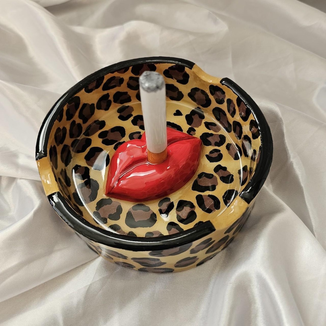 Leopard Print | Multifunctional Smoking Ashtray | Home Decor - Etsy