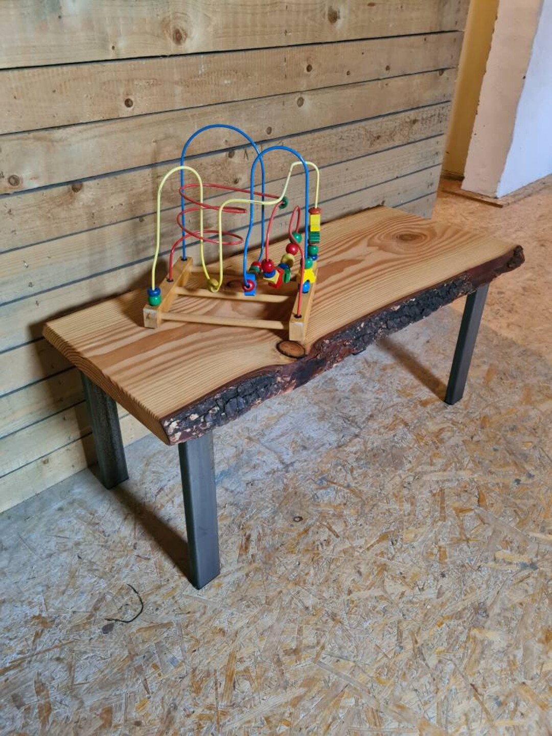 Table Basse Table Basse Rangement Douglas Bord Darbre Industrial