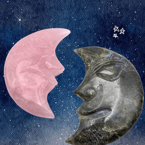 Blue Moon Face - Etsy