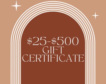 500 Gift Certificate - Etsy