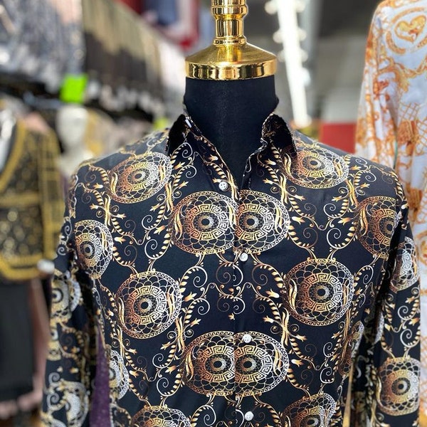 Mens Gold Dress Shirt - Etsy