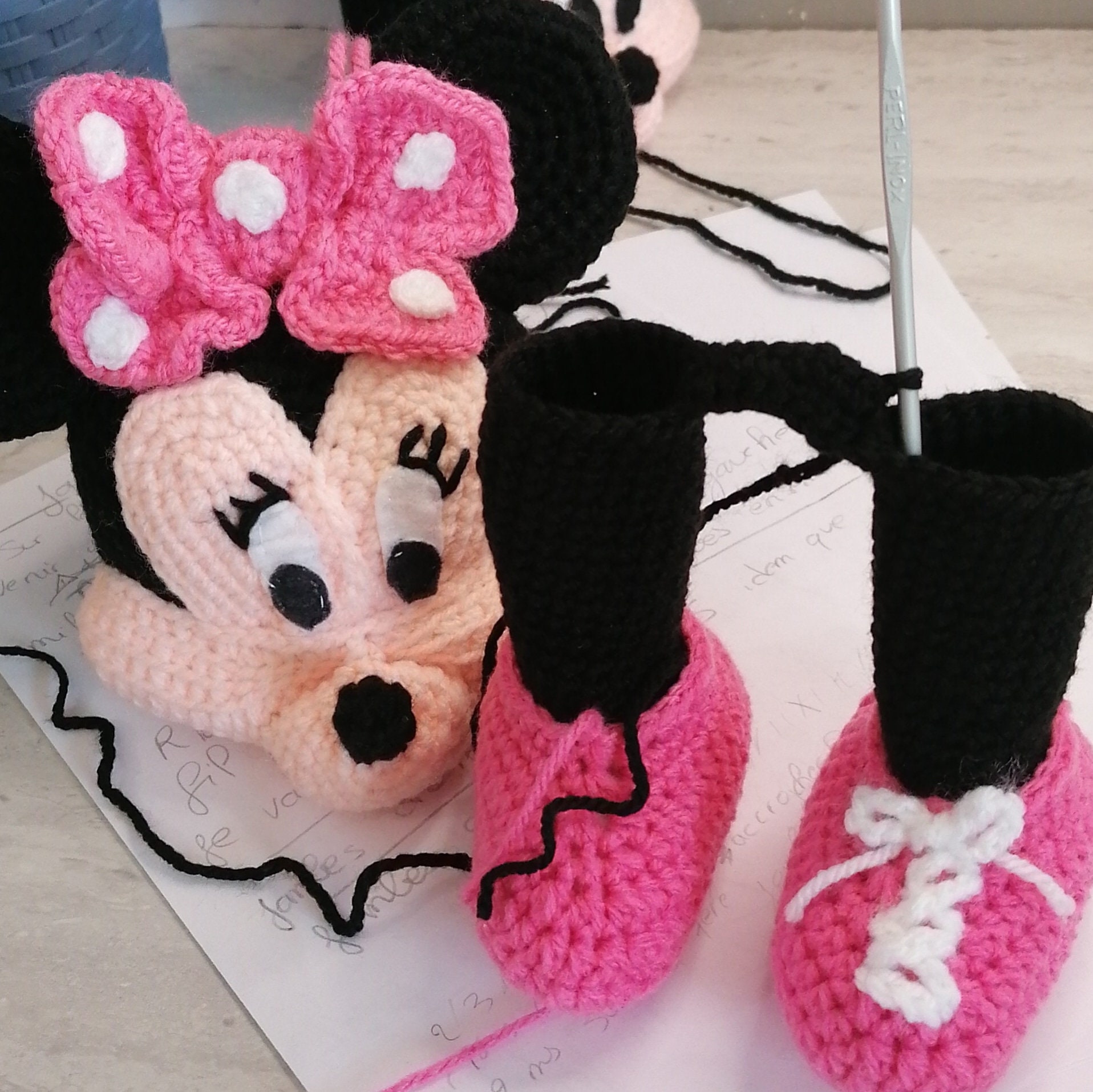 Tutorial pattern Amigurumi Minnie french, English - Etsy