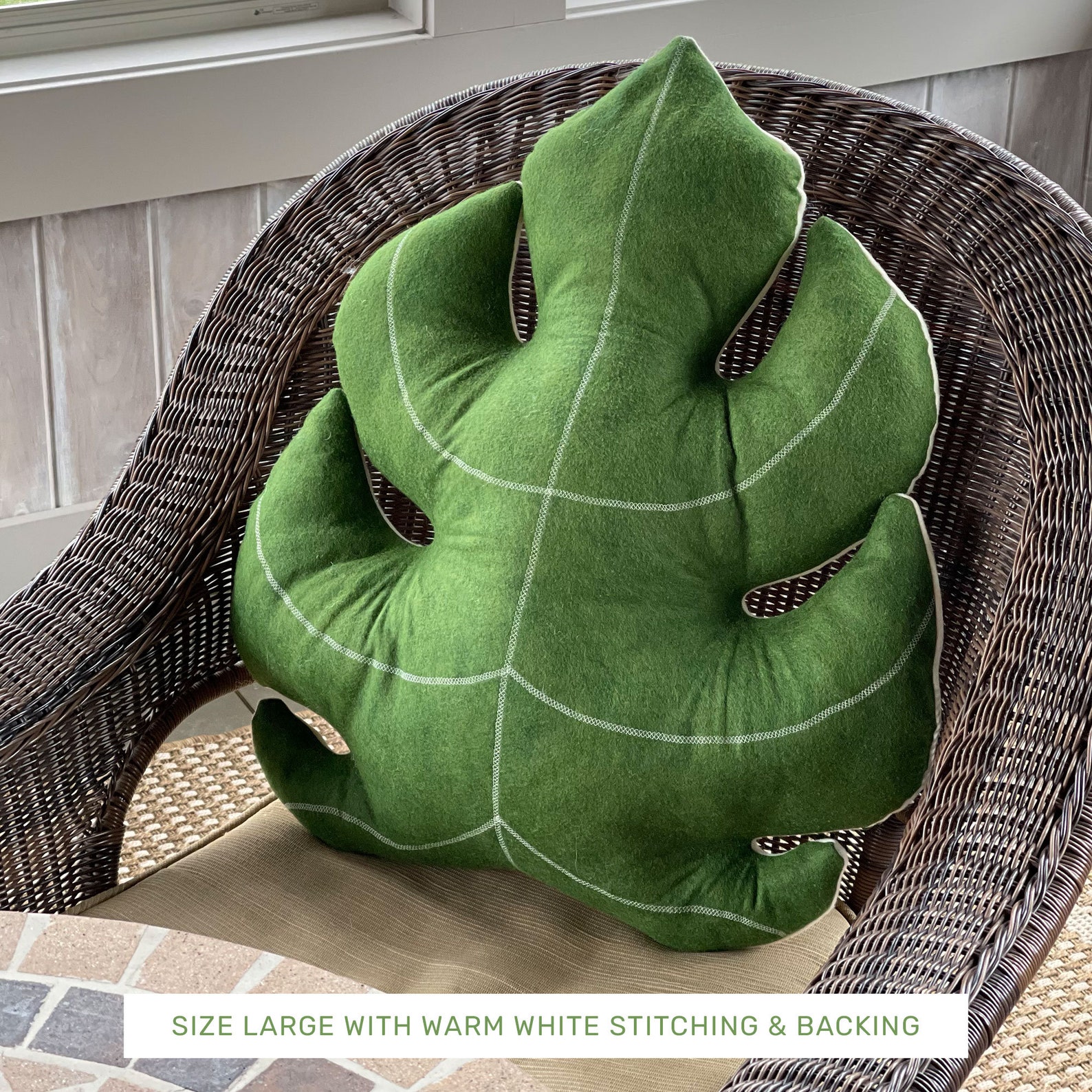 Sewing Pattern: Monstera Leaf Decorative Pillow Print-able Instructions ...