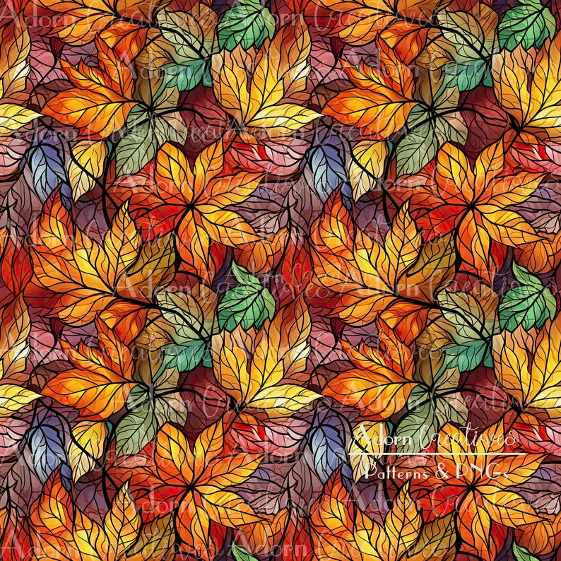 Autumn Leaves Seamless Pattern | Fall Foliage Seamless File | Autumn ...