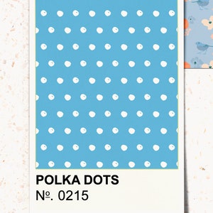 Cottagecore Seamless Repeat Pattern Sweet Polka Dot Pattern Blue ...
