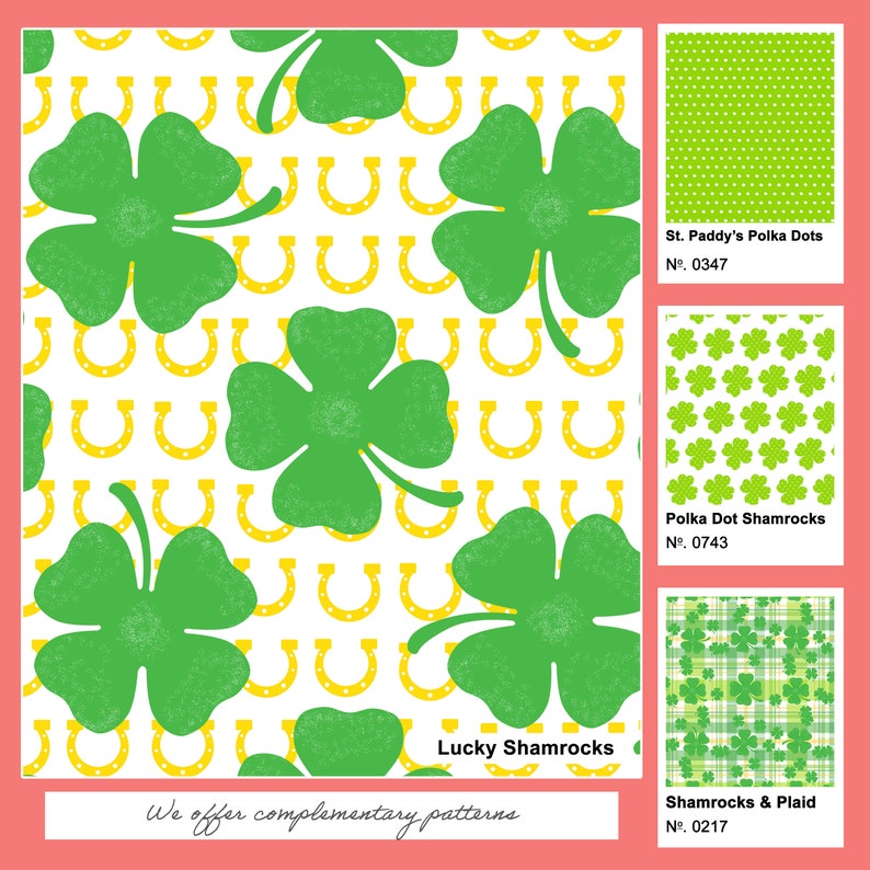Green Plaid & Shamrock Repeat Pattern - Seamless St Patrick's Day ...