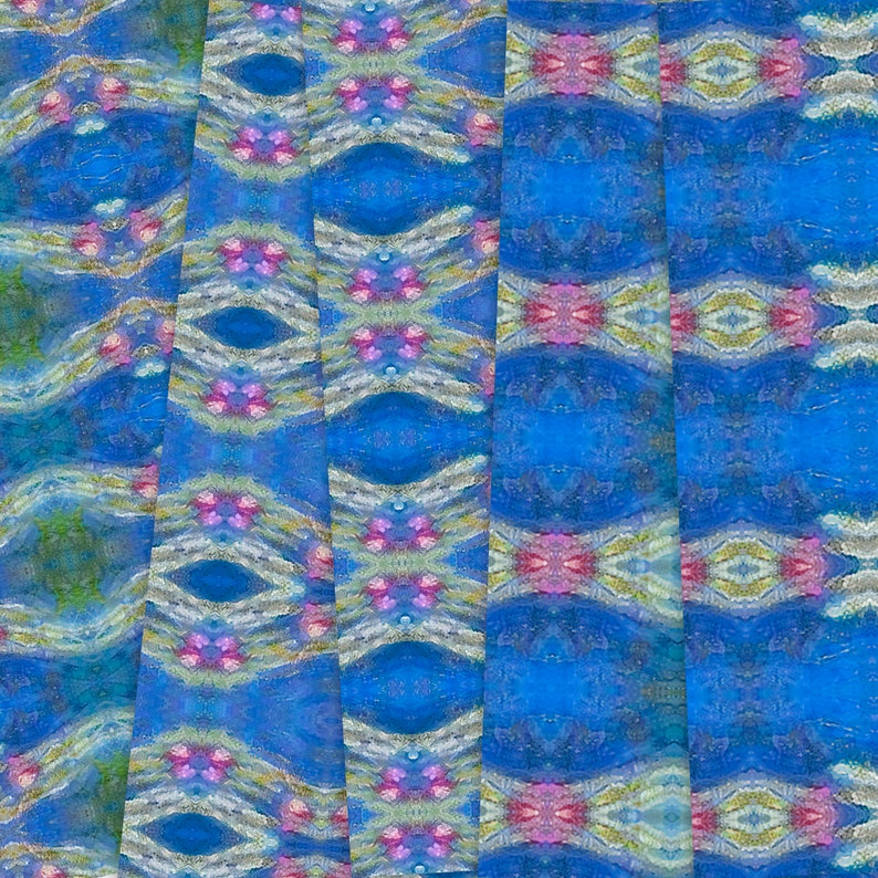 Blue Paper Set Monet's Waterlilies Digital Scrapbook Paper Pack Monet ...