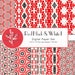 Red Black and White Geometric Paper Set Digital Scrapbook Paper Pack ...