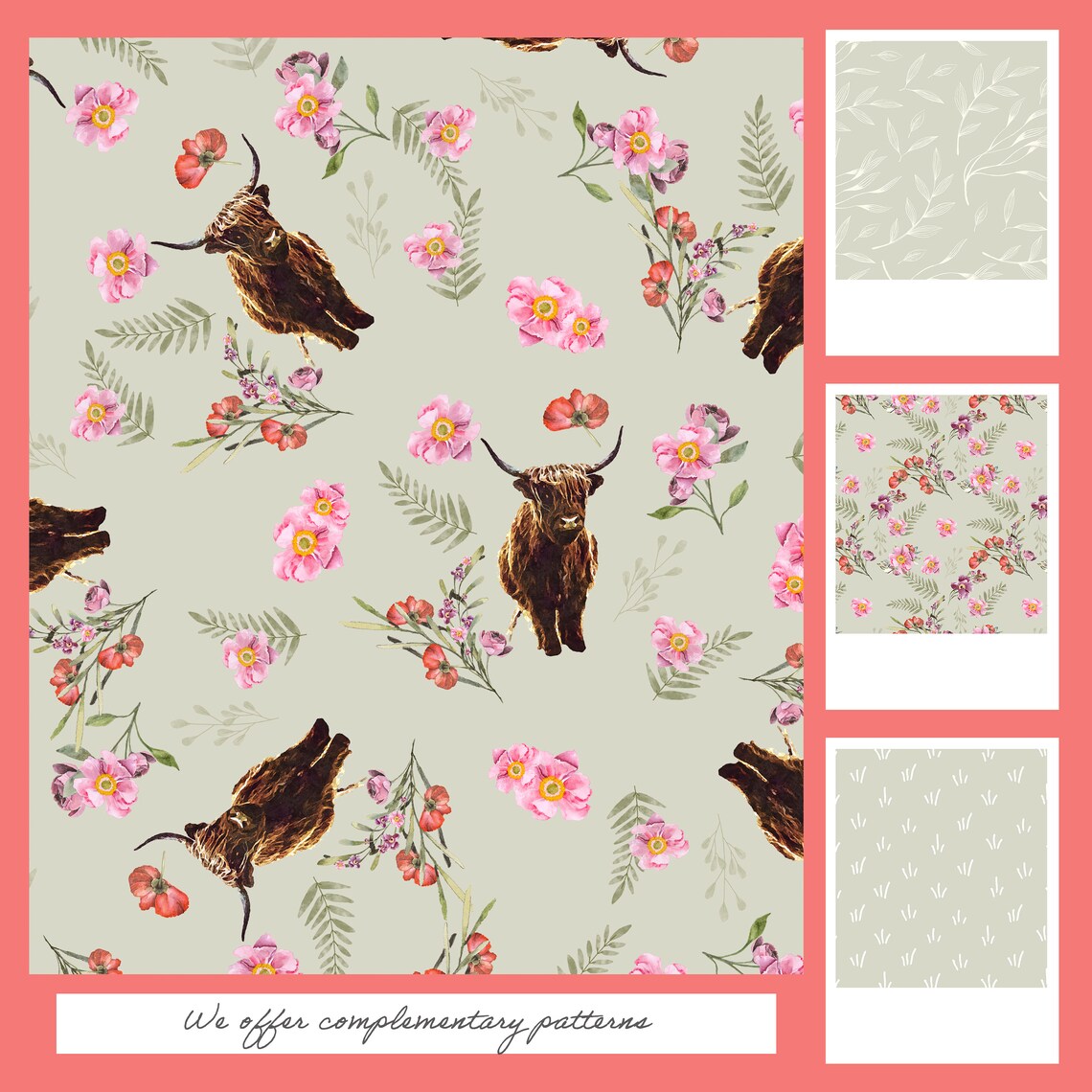 Sage Green Seamless Pattern, Farmhouse Seamless Repeat Pattern for ...