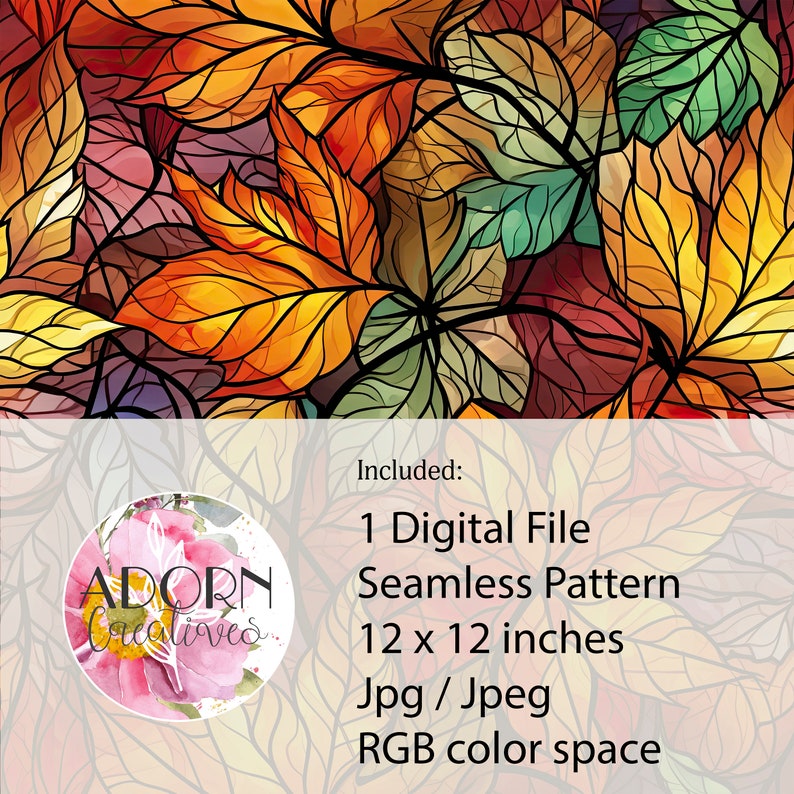 Autumn Leaves Seamless Pattern | Fall Foliage Seamless File | Autumn ...