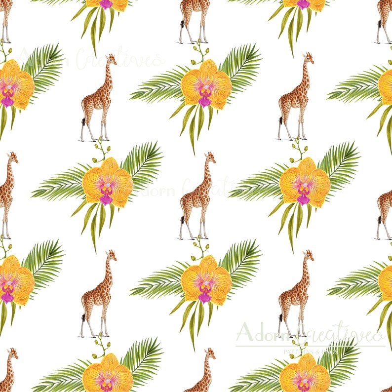 Jungle Digital Paper Scrapbook Paper Seamless Patterns Digital ...