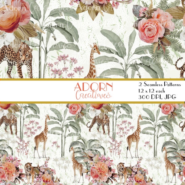 Safari Digital Paper - Etsy