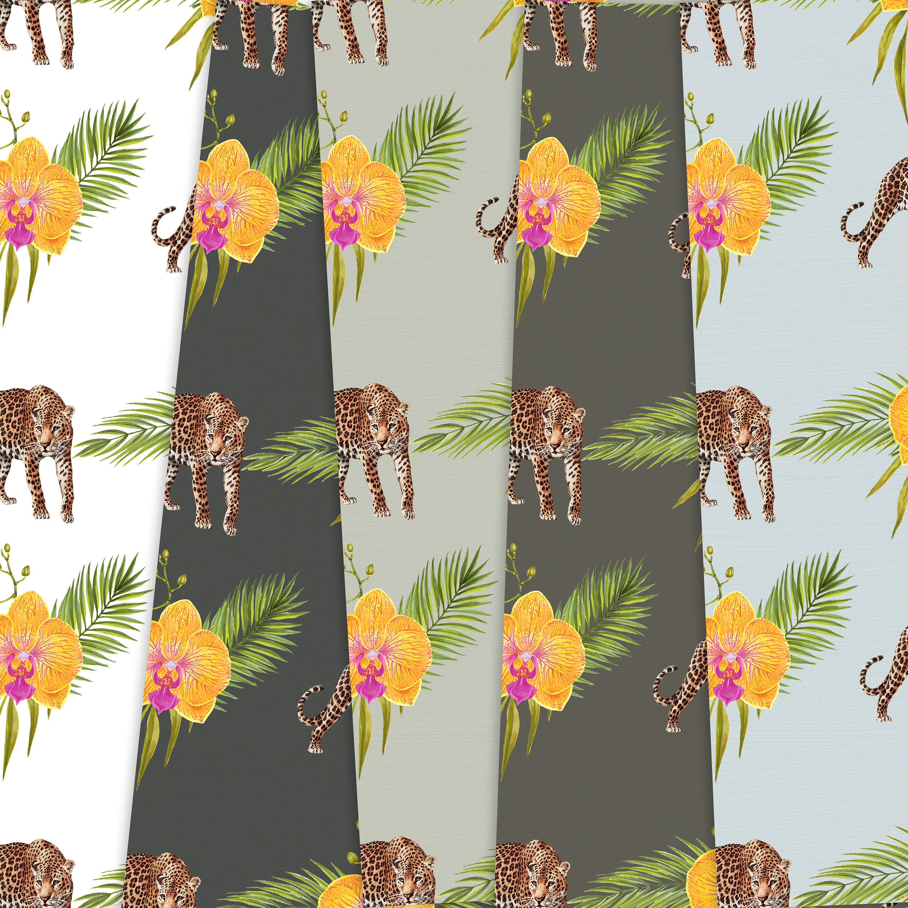 Safari Digital Paper, Jungle Animal Seamless Pattern Pack, Wild Animal ...