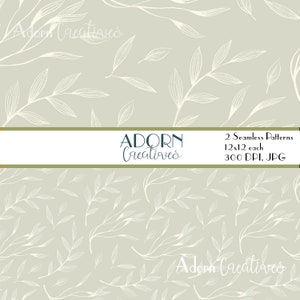 Sage Green Seamless Pattern, Farmhouse Seamless Repeat Pattern for ...