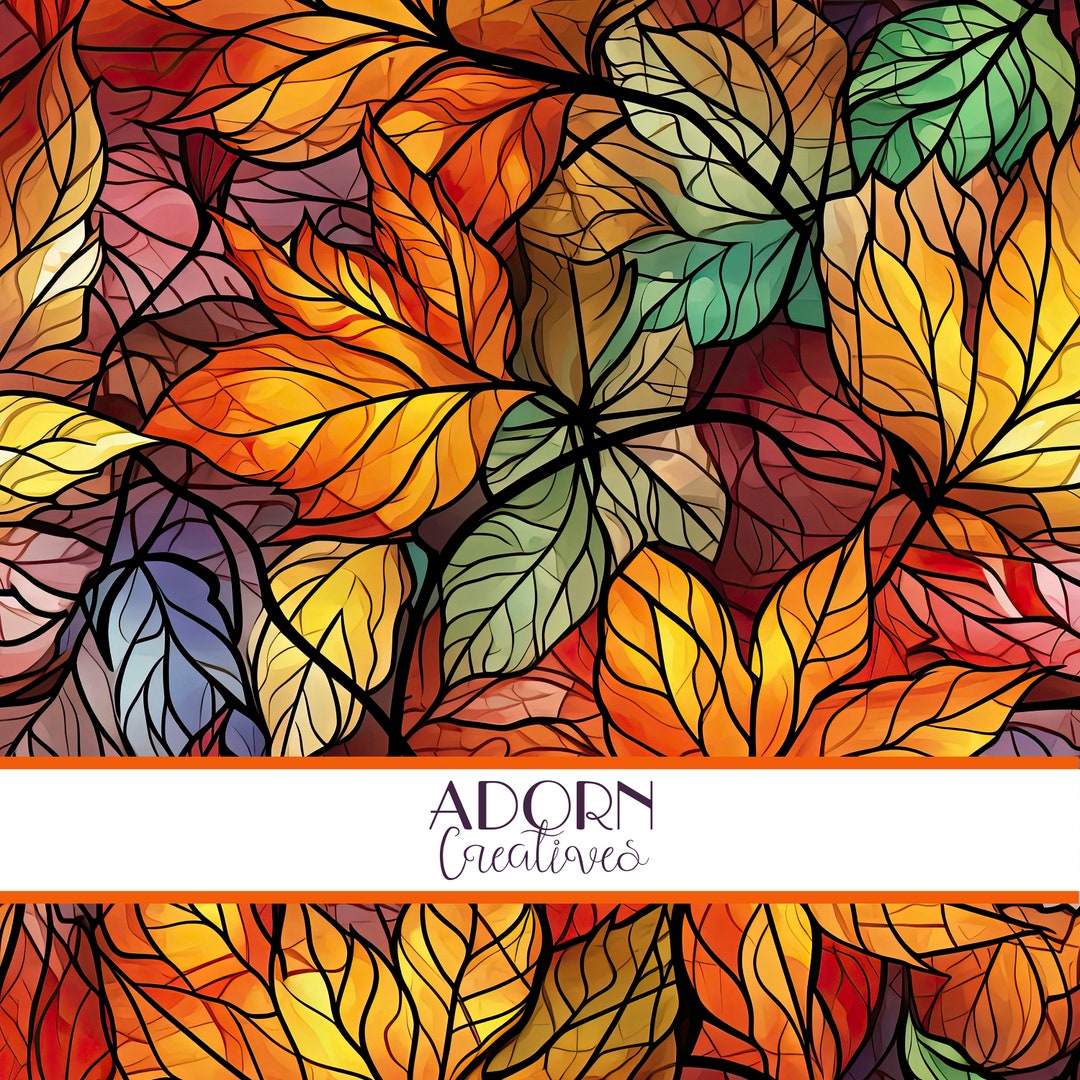 Autumn Leaves Seamless Pattern Fall Foliage Seamless File - Etsy