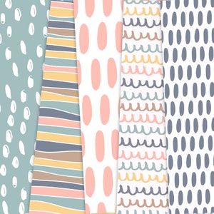 Doodle Digital Paper Set - Scrapbook Paper Pack - Boho Doodles ...