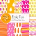 Doodle Digital Paper Set Scrapbook Paper Pack Bright & - Etsy