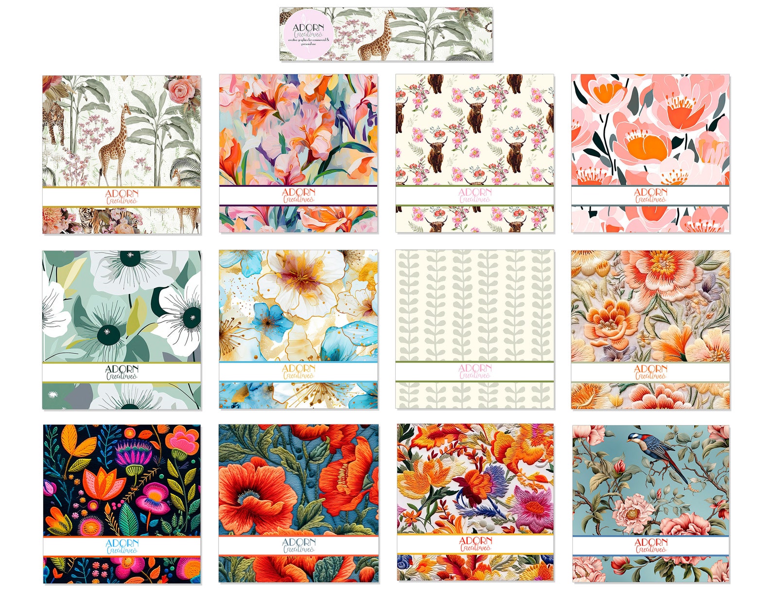 Cat Digital Paper Pack - Cat Seamless Patterns - Sleeping Cats - Kitty ...