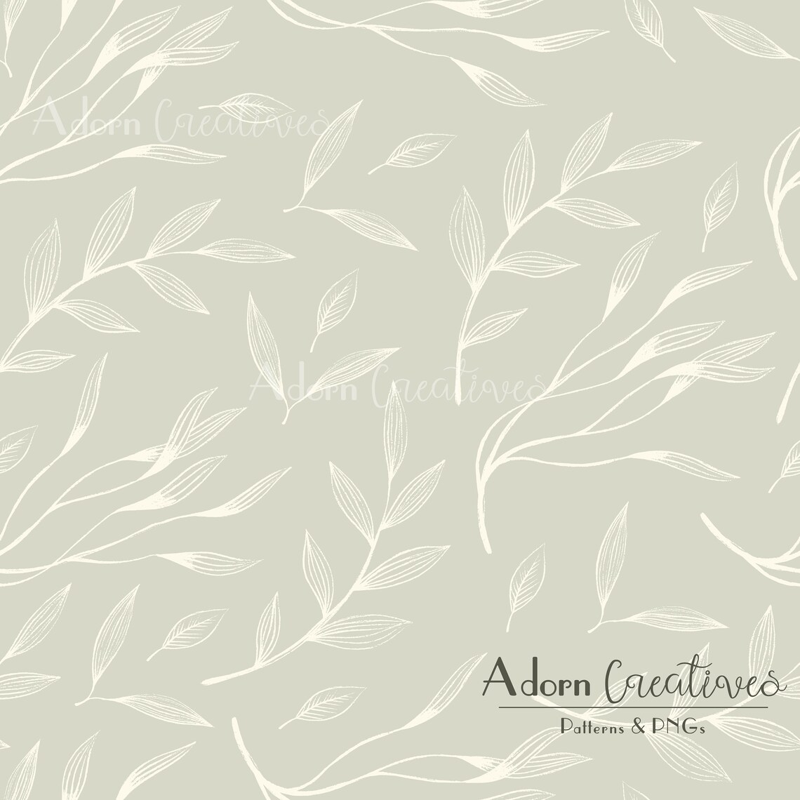 Sage Green Seamless Pattern, Farmhouse Seamless Repeat Pattern for ...