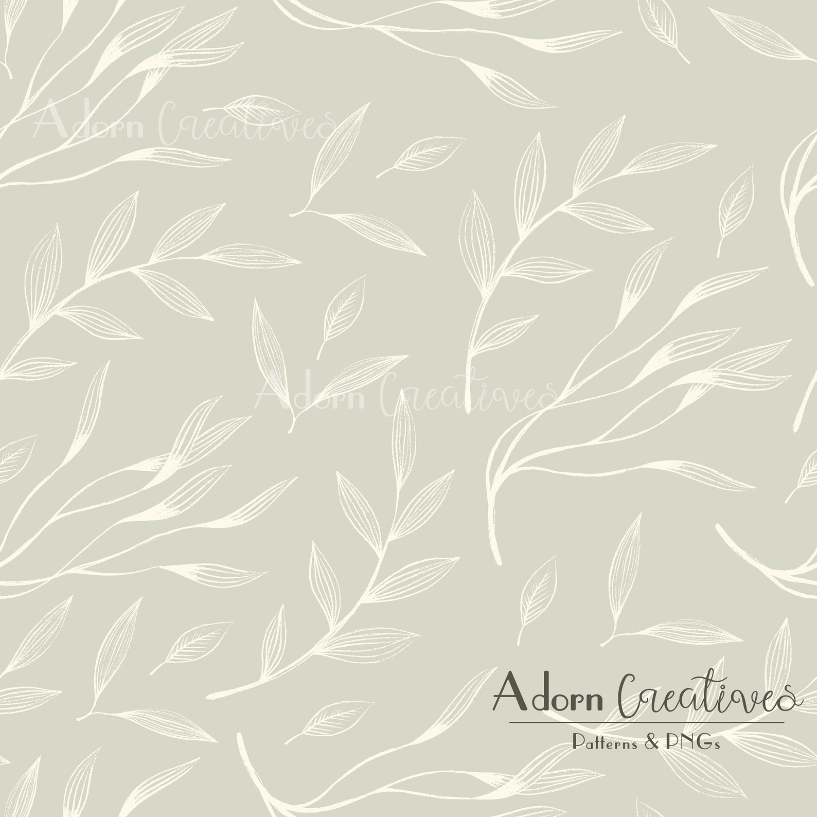 Sage Green Seamless Pattern, Farmhouse Seamless Repeat Pattern for ...