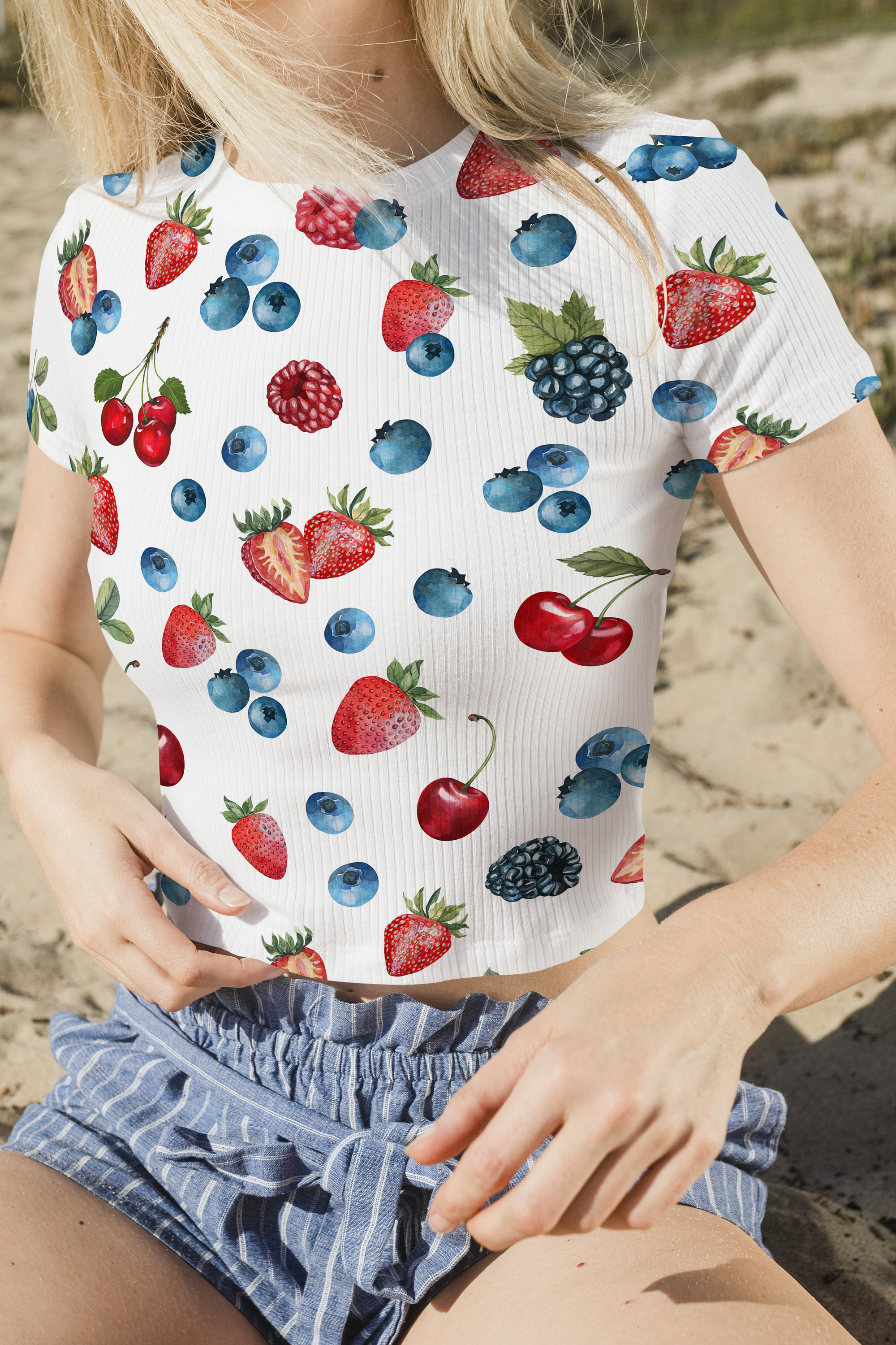 Summer Fruit Seamless Pattern, 4th of July Pattern, Red White and Blue ...