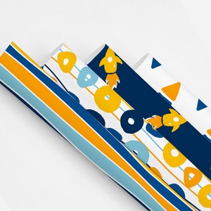 Doodle Digital Paper Set - Scrapbook Paper Pack - Blue and Gold Crafts ...