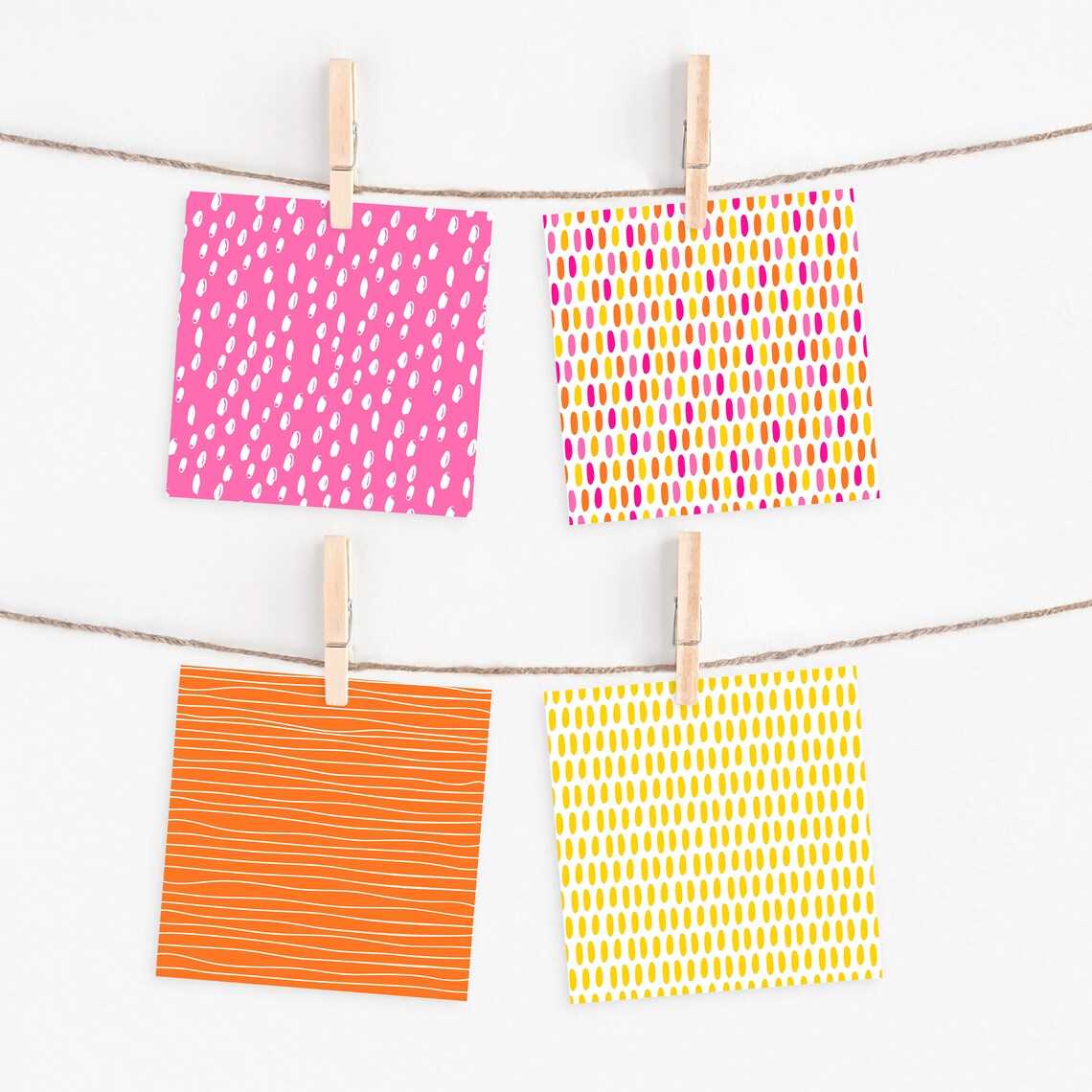 Doodle Digital Paper Set Scrapbook Paper Pack Bright & - Etsy