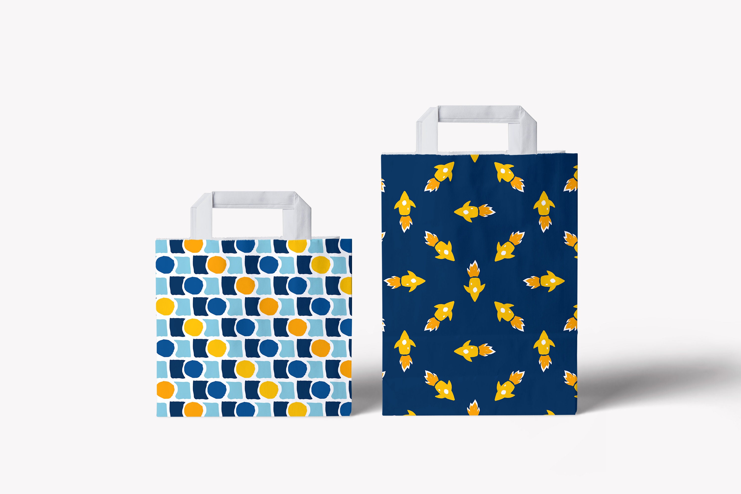 Doodle Digital Paper Set Scrapbook Paper Pack Blue and Gold Crafts ...