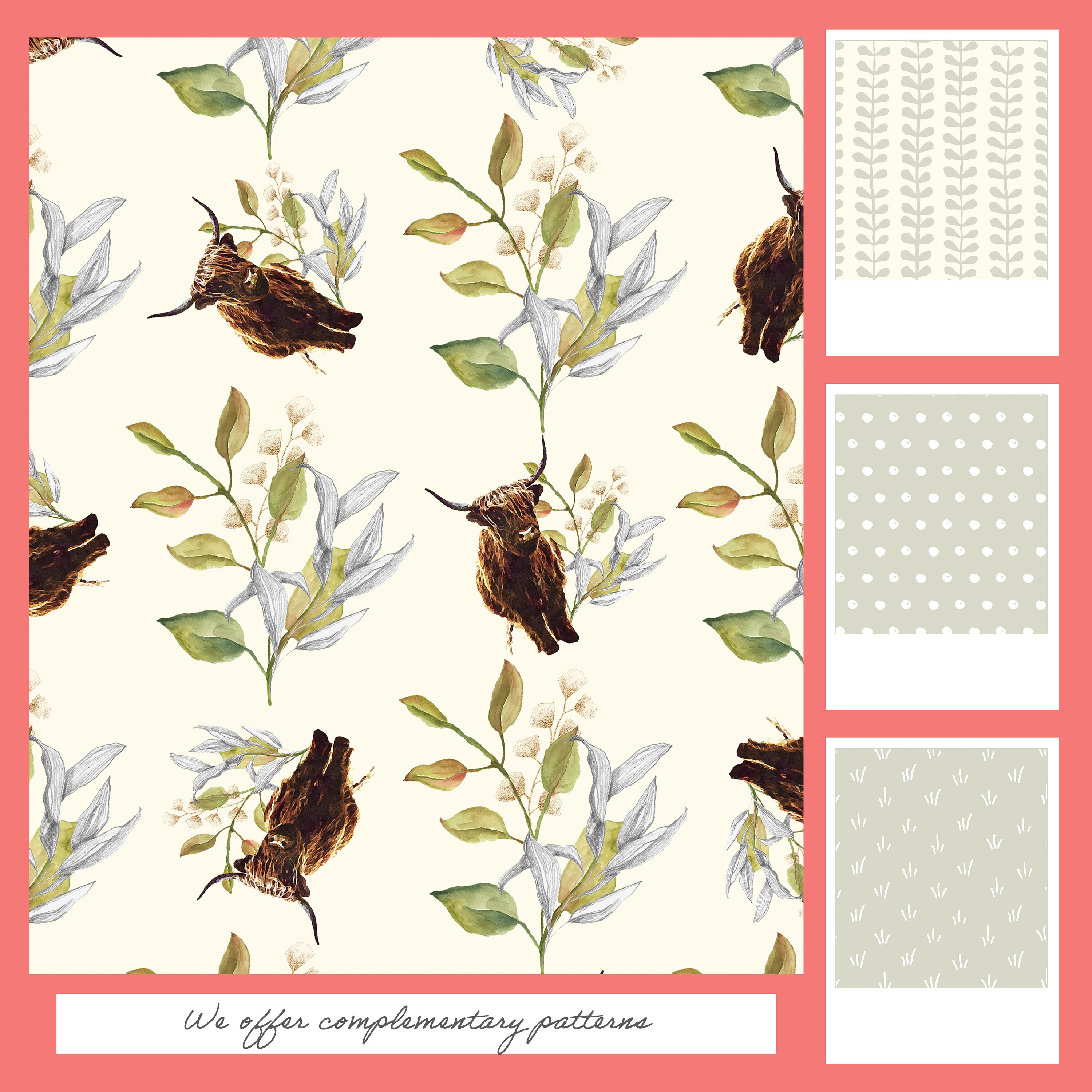 Sage Green Floral Pattern, Farmhouse Seamless Repeat Pattern for ...