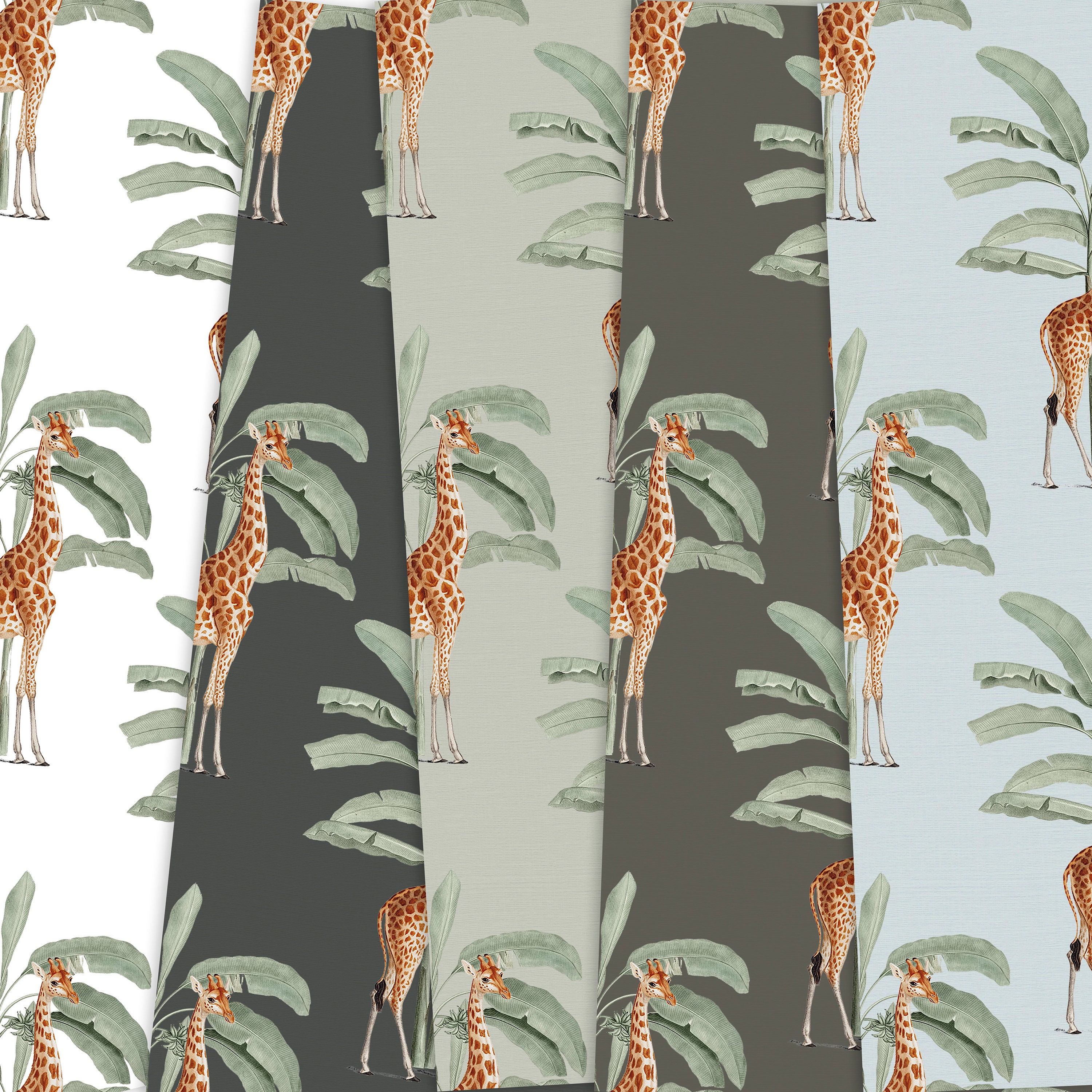 Safari Digital Paper, Jungle Animal Seamless Pattern Pack, Wild Animal ...