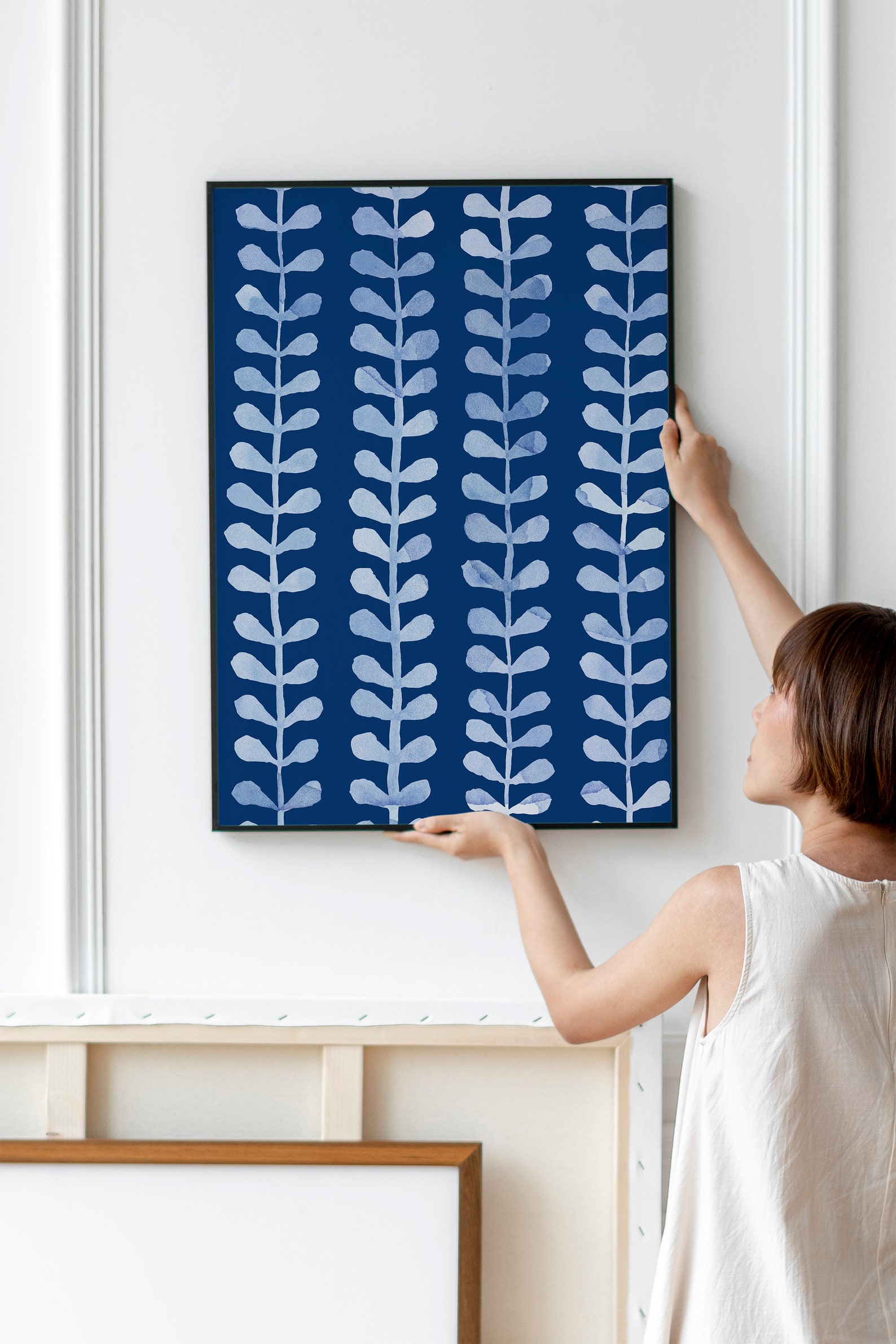 Indigo Blue Watercolor Paper Set Digital Scrapbook Paper - Etsy