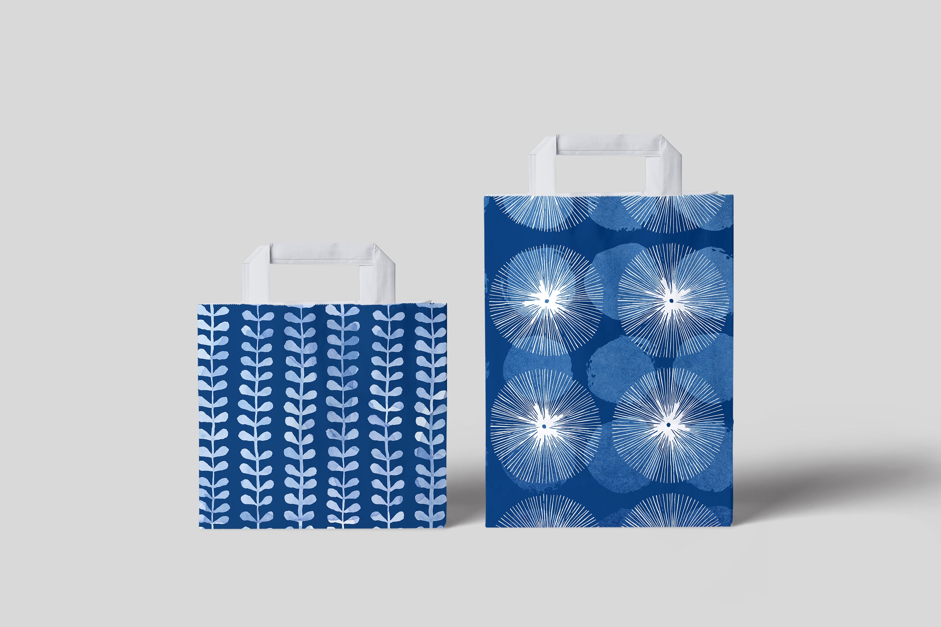 Indigo Blue Watercolor Paper Set Digital Scrapbook Paper | Etsy