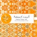 Fall Digital Paper Set - Orange Brown Scrapbook Paper Pack - Geometric ...