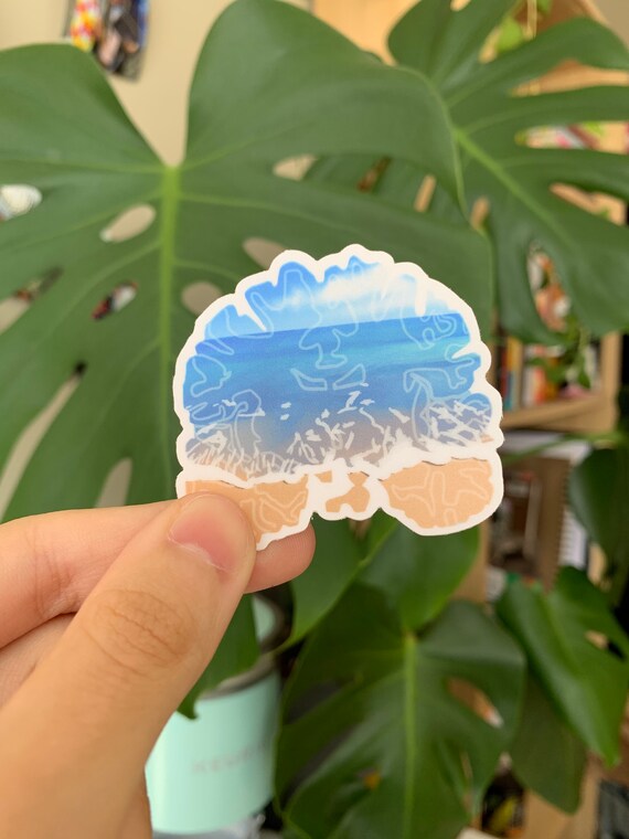 Beach Brain Sticker MRI Coronal Ocean Neuroscience Decal - Etsy
