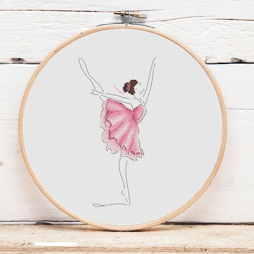 Cross Stitch Pattern Ballerina Ballet Dancer Downloadable - Etsy
